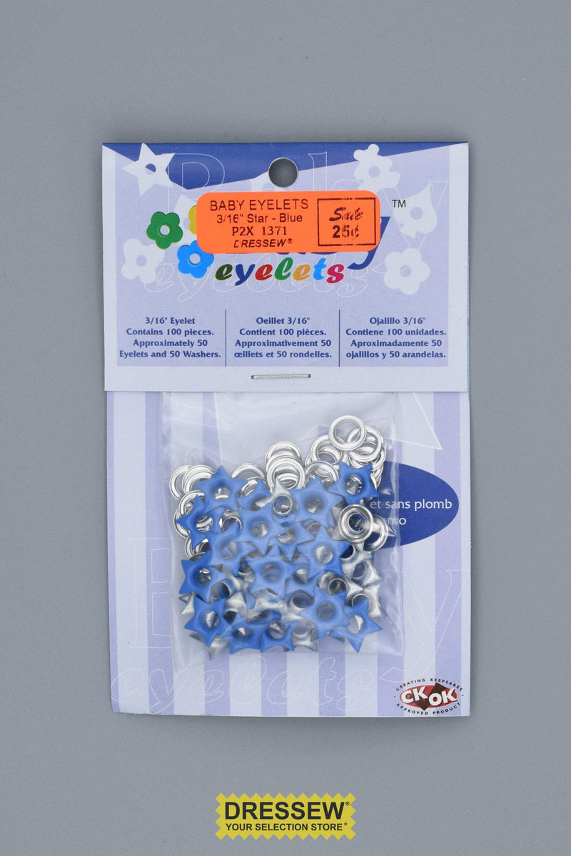 Baby Eyelets 3/16" Star Blue – Dressew Supply Ltd.