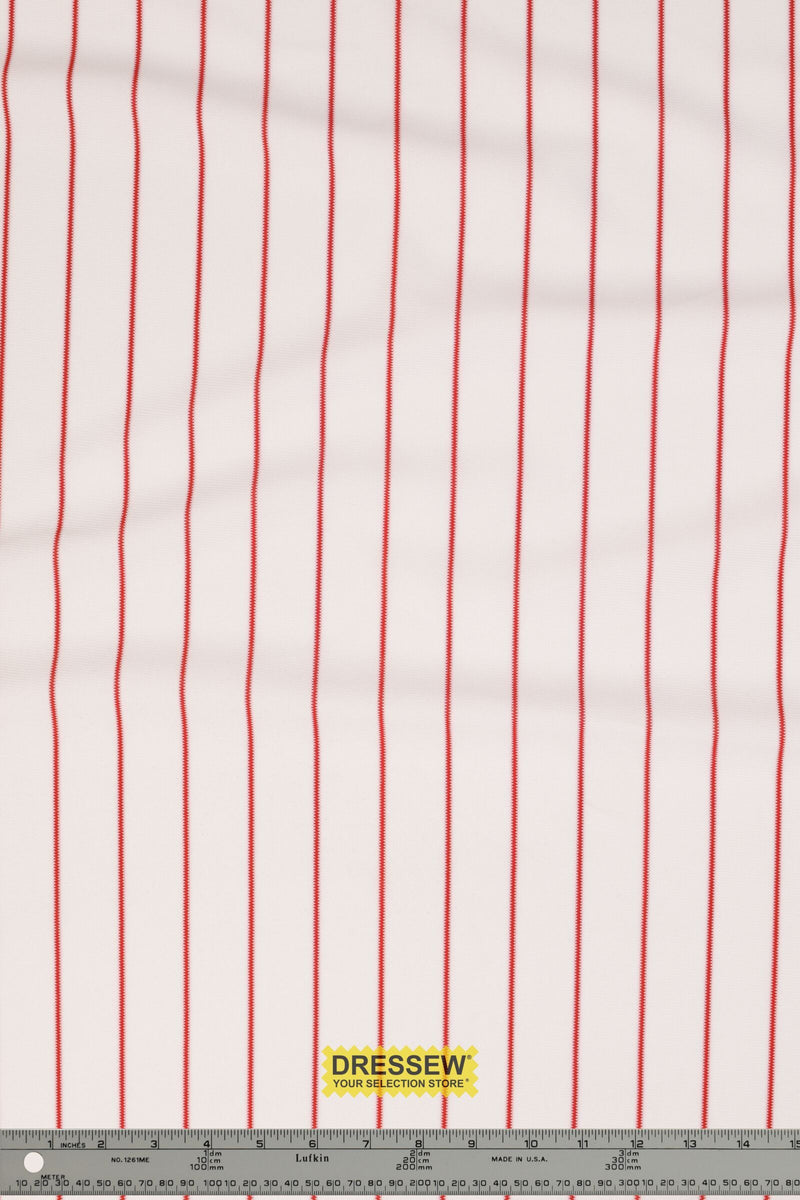 Baseball Pinstripe White / Red – Dressew Supply Ltd.